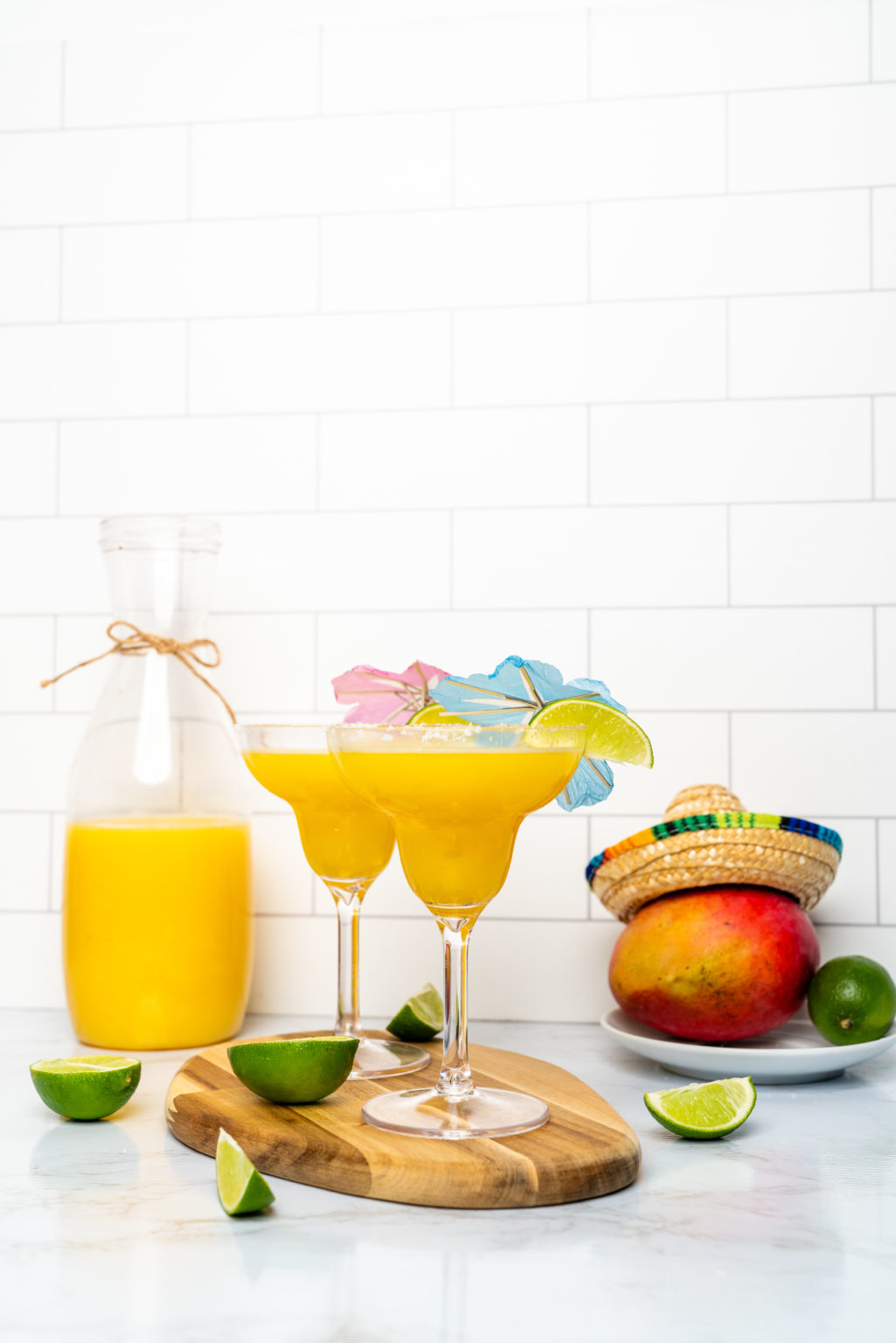 Peach Mango Margaritas With Collagen (Perfect For Summer)!