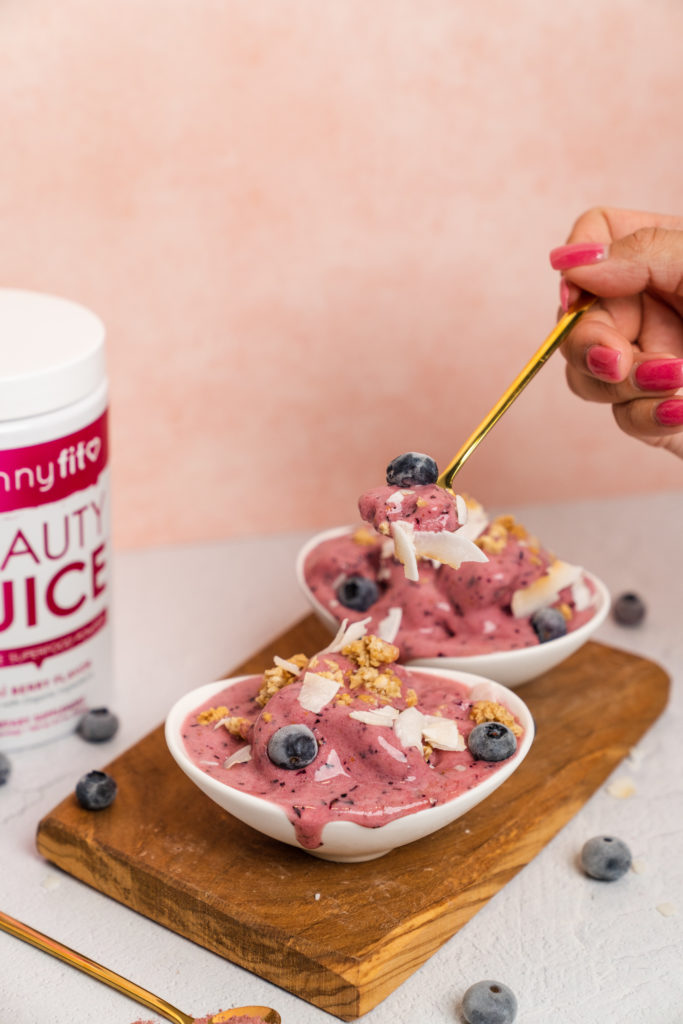 3 Ingredient Blueberry Nice Cream